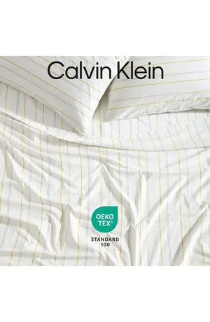 Calvin Klein Pinstripes 200 Thread Count Cotton Percale Sheet Set