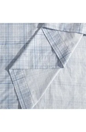 Calvin Klein Multi Grid 200 Thread Count Cotton Percale Sheet Set