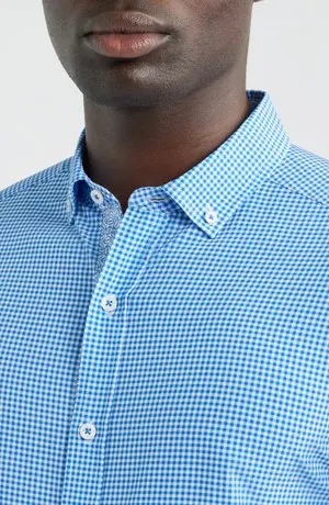 Johnston & Murphy Xc+™ Performance Game Day Gingham Button-up Shirt