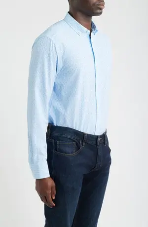 Johnston & Murphy Xc+™ Football Print Performance Button-down Shirt