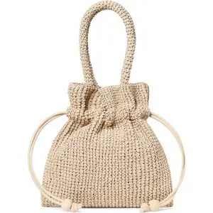 LOEFFLER RANDALL Kylie Raffia Drawstring Pouch