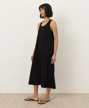 PACT Fit & Flare Organic Cotton Dress