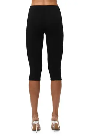 Naked Wardrobe Smooth Capri Leggings - Black