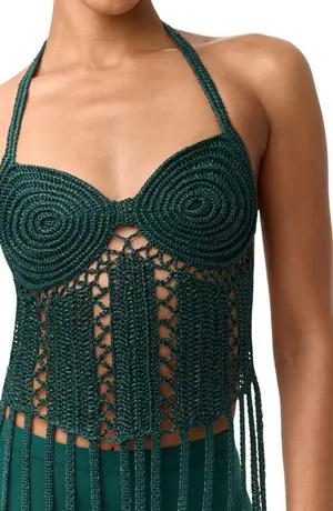 Naked Wardrobe Fringe Halter Top