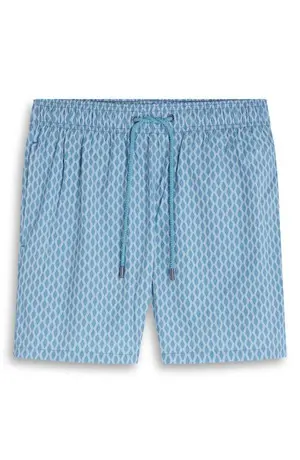 Bugatchi Cruz Print Swim Trunks