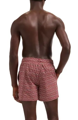 Bugatchi Cruz Print Swim Trunks