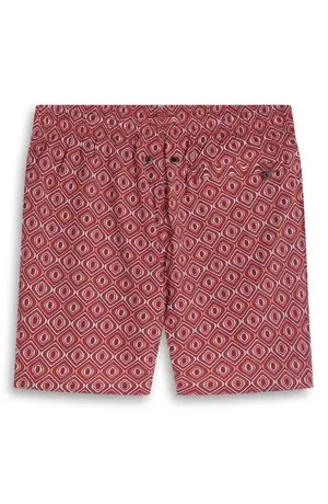Bugatchi Cruz Print Swim Trunks