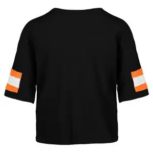 '47 47 Cincinnati Bengals Double Header Scout Cropped V-neck T-shirt