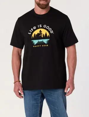 LIFE IS GOOD Big & Tall Happy Hour Graphic T-shirt