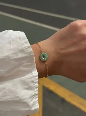 SEREE Marlo Jade Gold Bracelet
