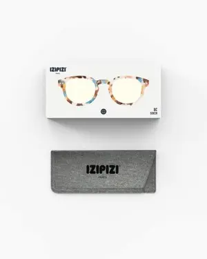 IZIPIZI Tortoiseshell Round Frame Screen Glasses