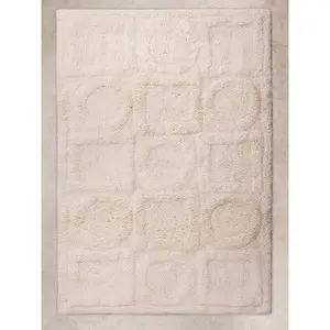GAURI KOHLI Almaty Bath Mat 24"x36" Ivory