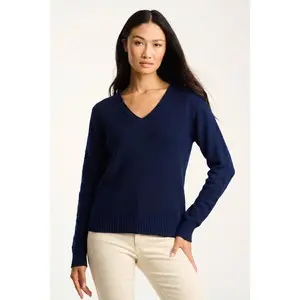 Lisa Todd Heartfelt Cotton Sweater - Navy