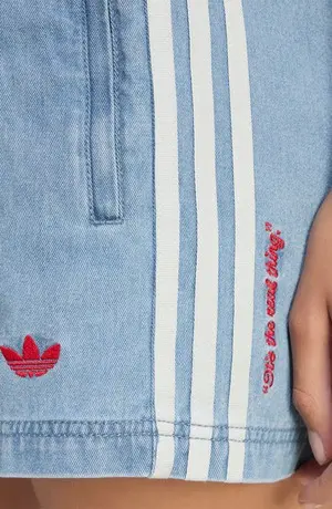 Adidas Striped Denim Shorts