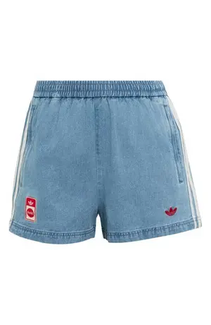 Adidas Striped Denim Shorts