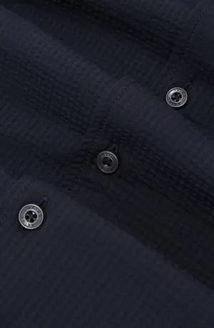 REISS Solarko Seersucker Button-up Shirt