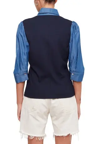 Fifteen Twenty Camden Mixed Media Henley Top