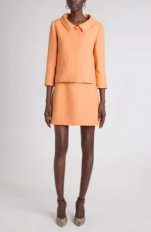 Valentino Garavani Wool & Silk Crepe Couture Jacket