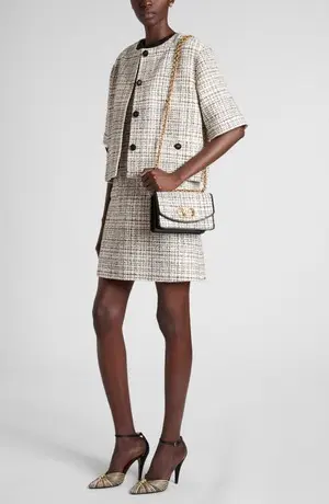 Valentino Garavani Square Cotton Blend Tweed Jacket