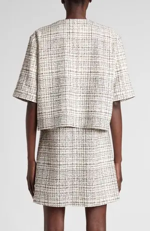 Valentino Garavani Square Cotton Blend Tweed Jacket