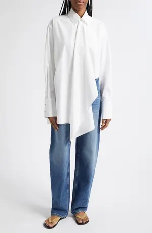 Ossou Tess Relaxed Fit Cascade Front Button-up Shirt