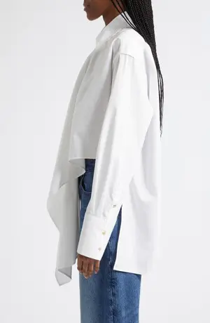 Ossou Tess Relaxed Fit Cascade Front Button-up Shirt