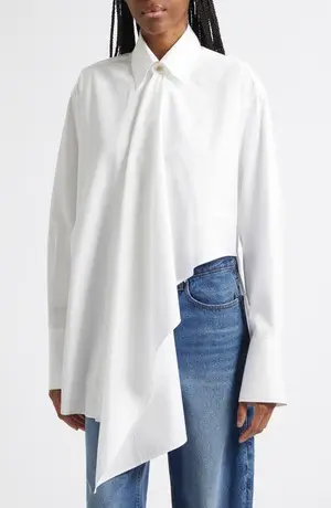 Ossou Tess Relaxed Fit Cascade Front Button-up Shirt