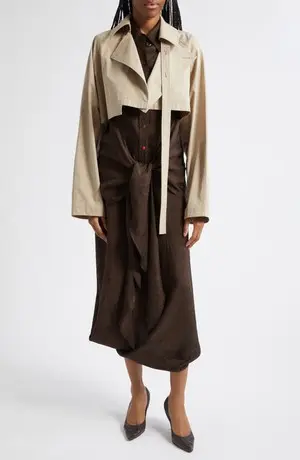 Ossou Maeve Crop Trench Coat