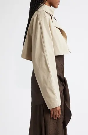 Ossou Maeve Crop Trench Coat