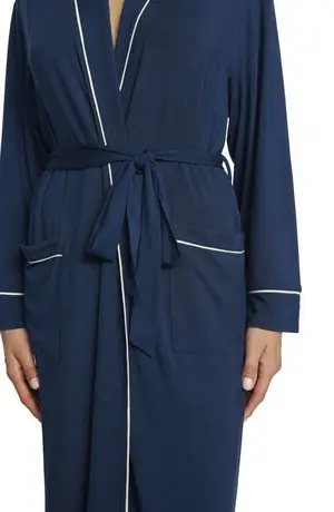 Eberjey Gisele Longline Robe - Navy/navy