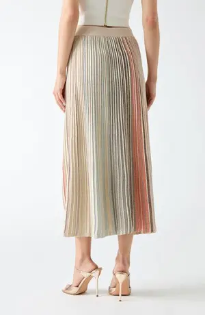 MARCIANO Rosy Pleat Knit Midi Skirt