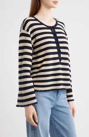 FRAME The Easy Captain Stripe Sweater