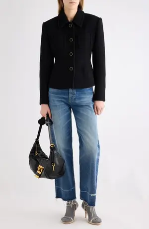 Chloé Wool Blend Bouclette Blazer