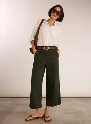 BAUKJEN Brielle Organic Cotton Wide Leg Trousers