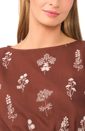 Ted Baker London Finley Embroidered Flared Minidress