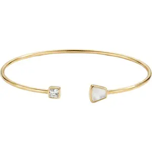 Argento Vivo Mother-of-pearl & Cubic Zirconia Cuff Bracelet - Gold