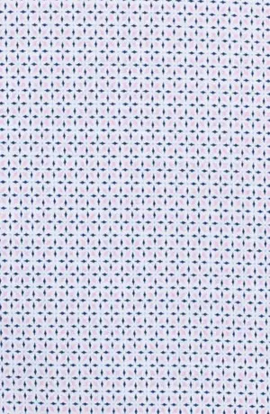 W.R.K Slim Fit Abstract Cross Reworked Button-up Shirt - White/pink