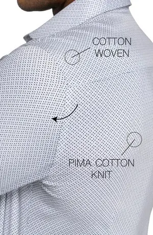 W.R.K Slim Fit Abstract Cross Reworked Dress Shirt