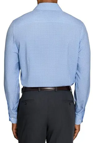 W.R.K Round Geo Print Performance Dress Shirt