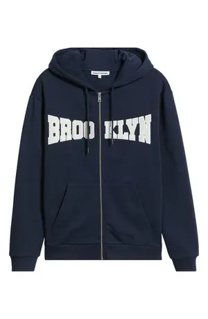 Brooklyn Industries Logo Appliqué Zip Hoodie