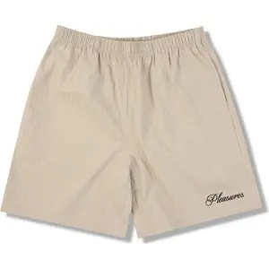 PLEASURES Textured Stripe Active Shorts - Beige