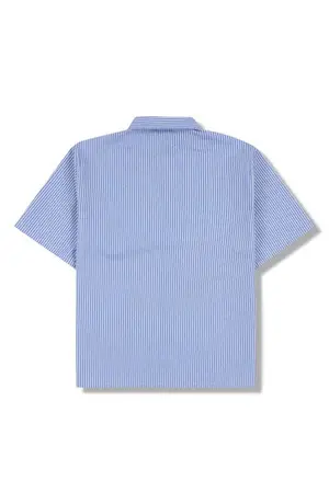 PLEASURES Onyx Stripe Graphic Button-up Shirt