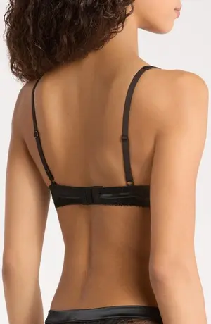 Simone Perele Louise Sheer Satin & Lace Triangle Bralette