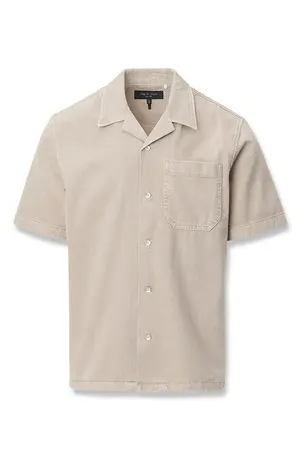 Rag & Bone Resort Short Sleeve Denim Button-up Shirt