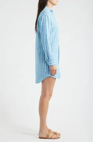Frank & Eileen Mary Classic Long Sleeve Linen Shirtdress