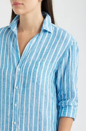 Frank & Eileen Mary Classic Long Sleeve Linen Shirtdress