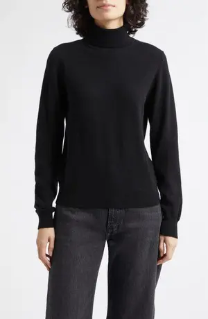 Johnstons Of Elgin Iris Cashmere Turtleneck Sweater - Black