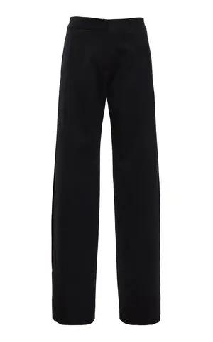Brandon Maxwell The Parks Side-pleated Virgin-wool Straight-leg Pants - Black