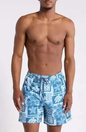 Quiksilver 17" Stretch Swim Trunks - Skyway