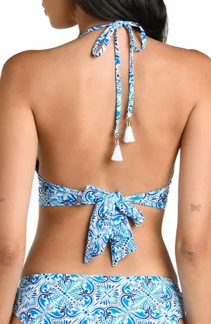 La Blanca Costa Azul Banded Halter Bikini Top